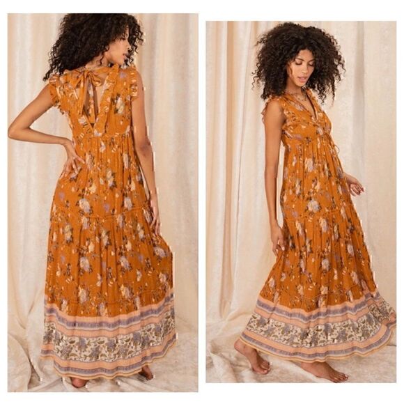 RAGA | Dresses | Nwtragaanthropologiemorninggloriesmaxidressmedium | Poshmark